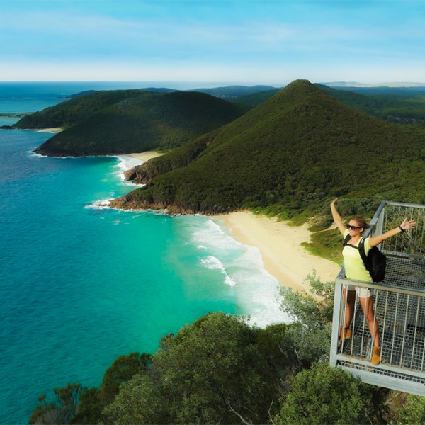 The summit of Mt Tomaree - Escape Trekking Adventures